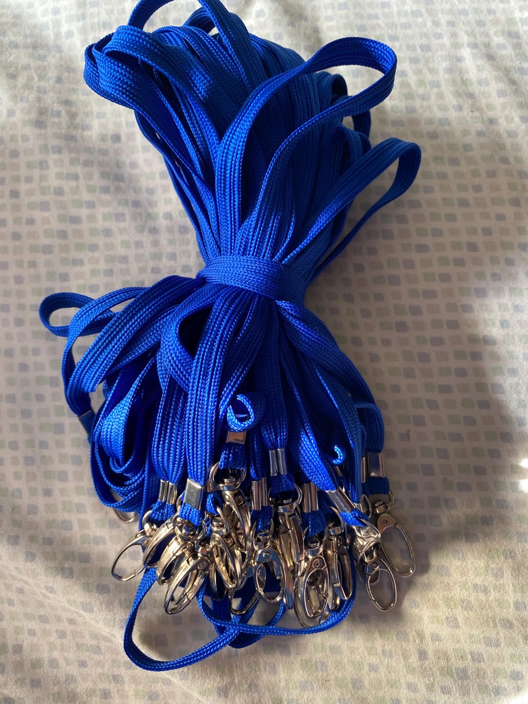 Blue Nylon Lanyard Badge Holders - Etsy