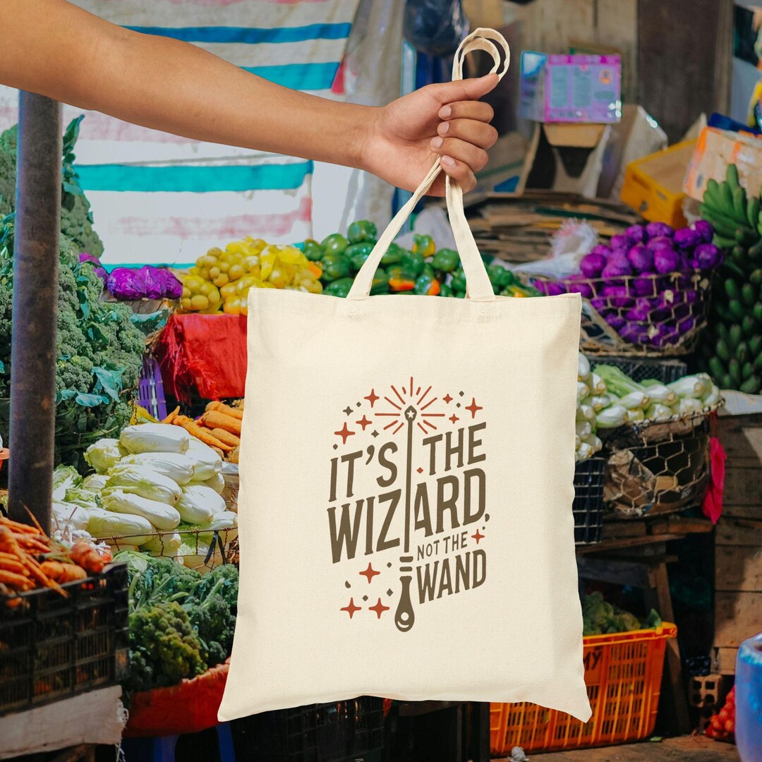 Wizard Tote Bag - Magical Grocery Bag for Book Readers and Fantasy ...