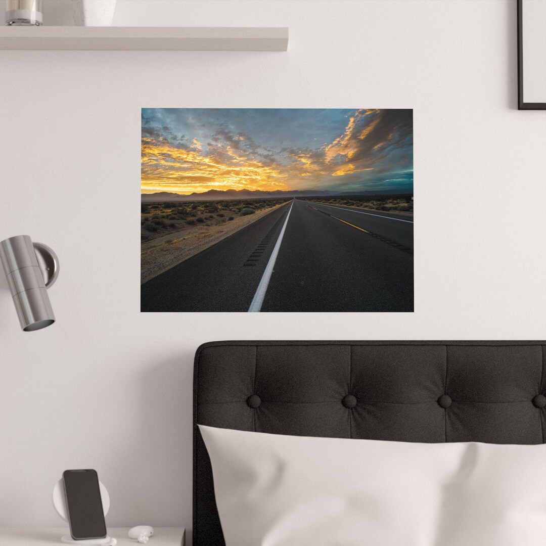Highway 395 California Sunset Photo Print - Sierra Nevada Road Trip ...