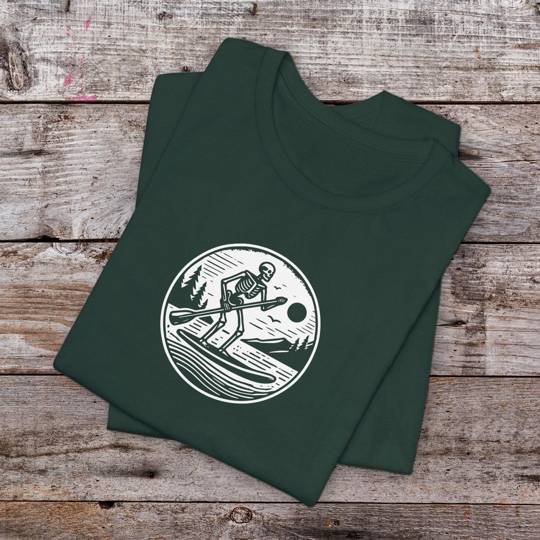 Skeleton Stand-up Paddle Boarding T-shirt Water Adventure & SUP Tee - Etsy