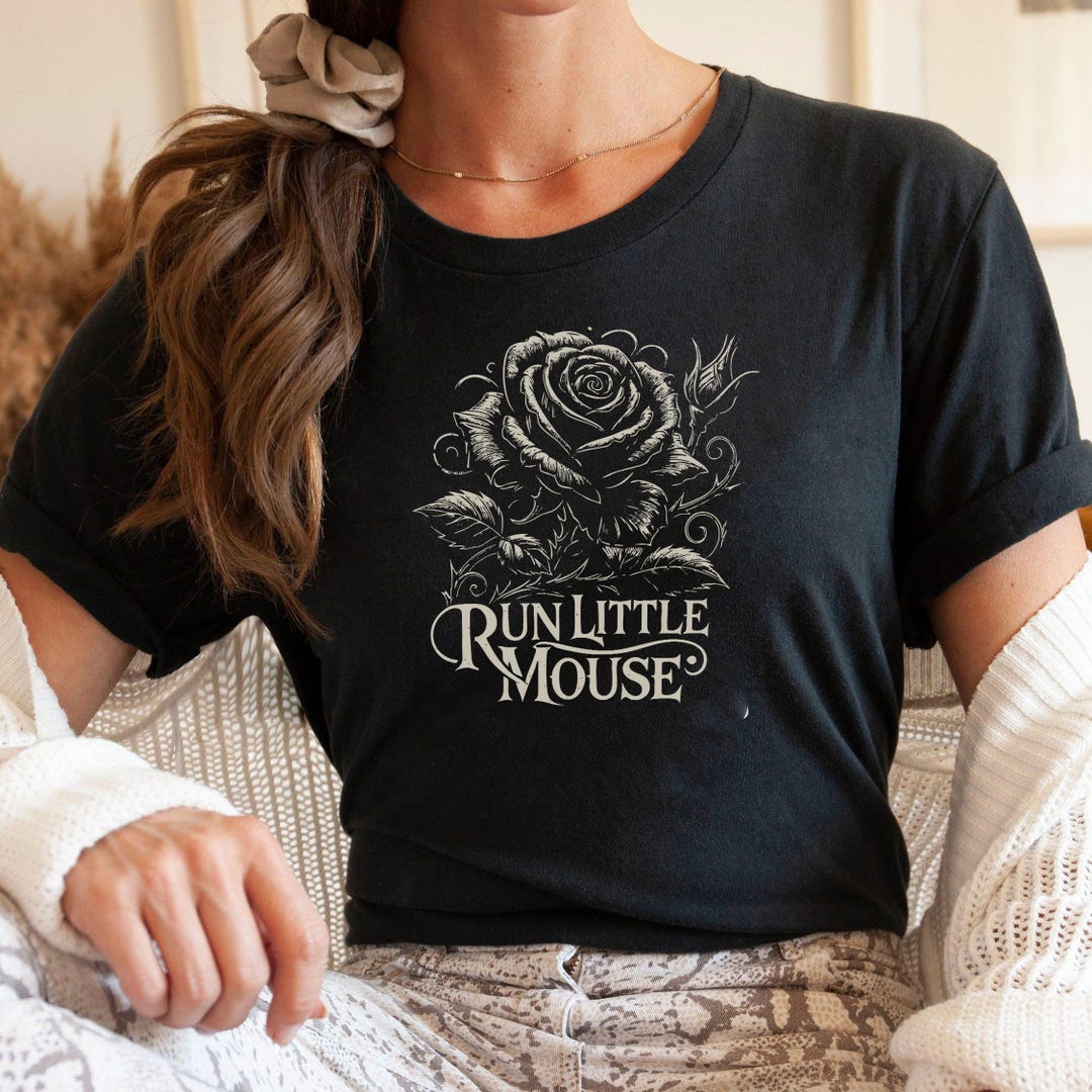 Run Little Mouse Shirt Fantastic Bookish Gift for Book Readers and Dark ...