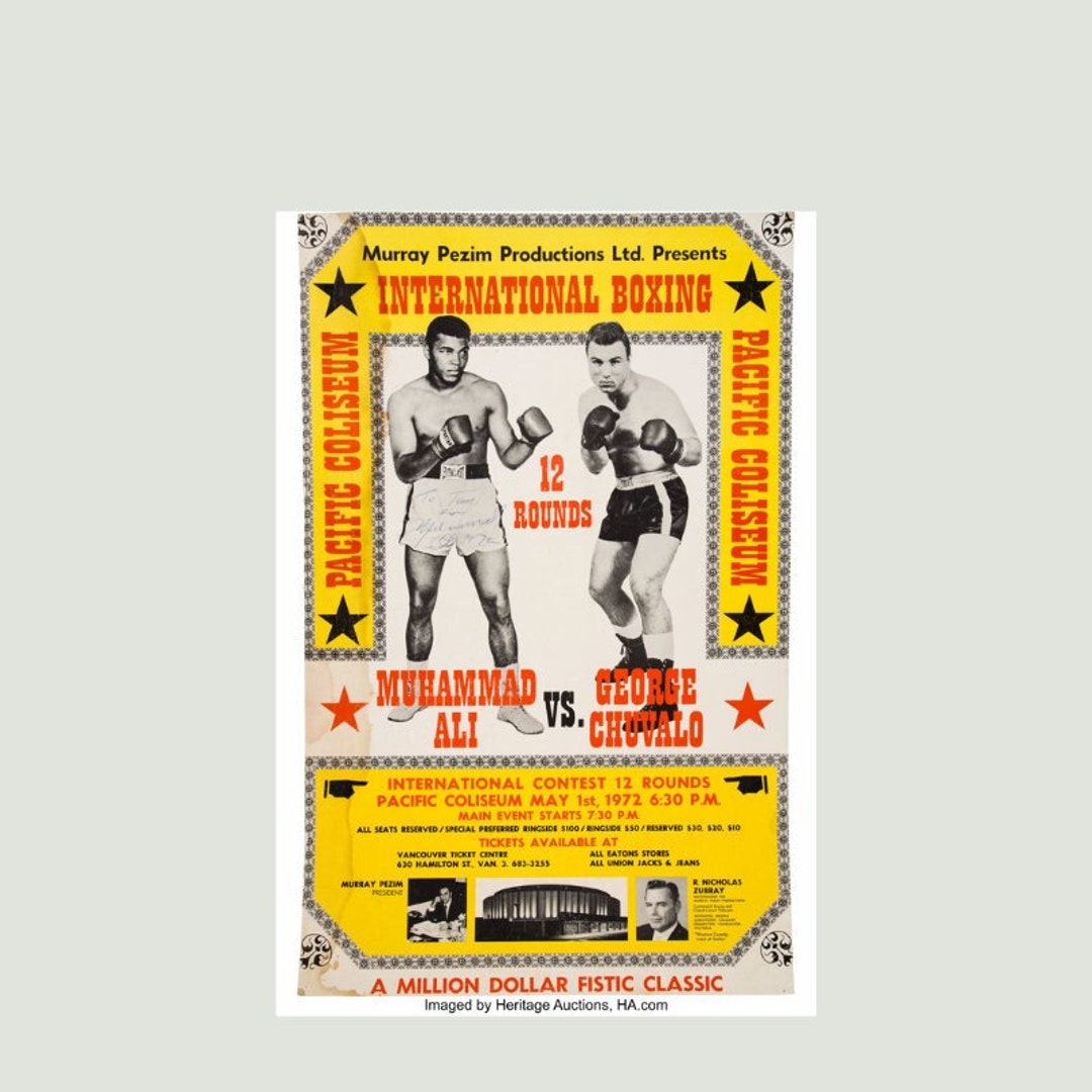 Vintage Metal Plaque Boxing Ali, Wall Decoration 20x30 Cm - Etsy