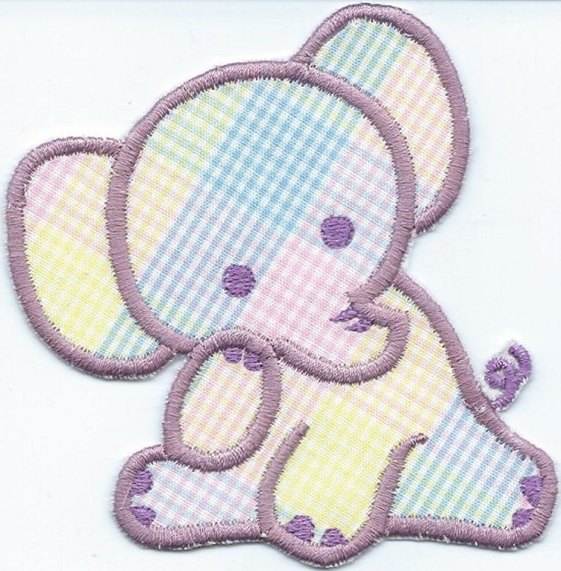 Iron-on BABY ELEPHANT Applique Patches Small Machine Embroidered - Etsy