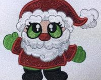 Christmas Santa Sleigh With Tree and Gifts Embroidered Patch Iron on ...