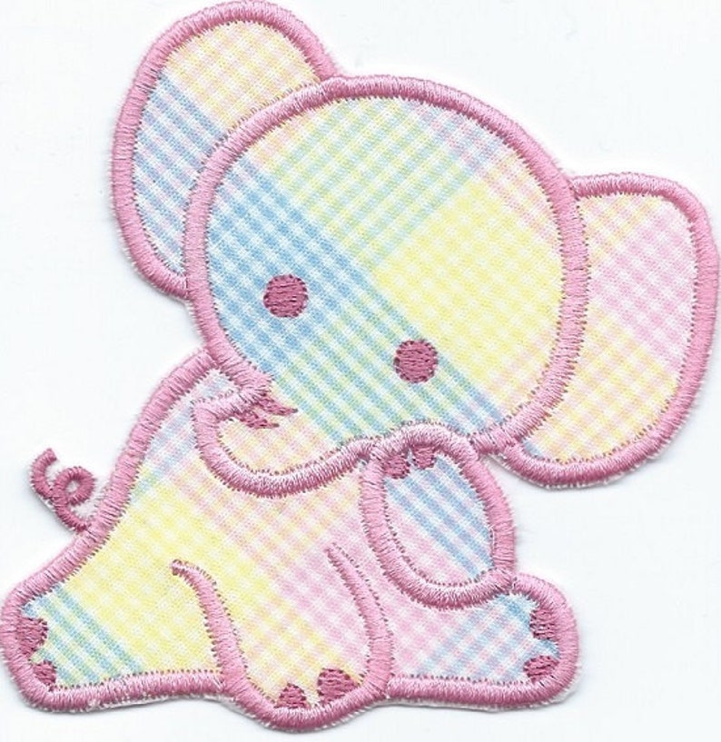 Iron-on BABY ELEPHANT Applique Patches Small Machine Embroidered - Etsy