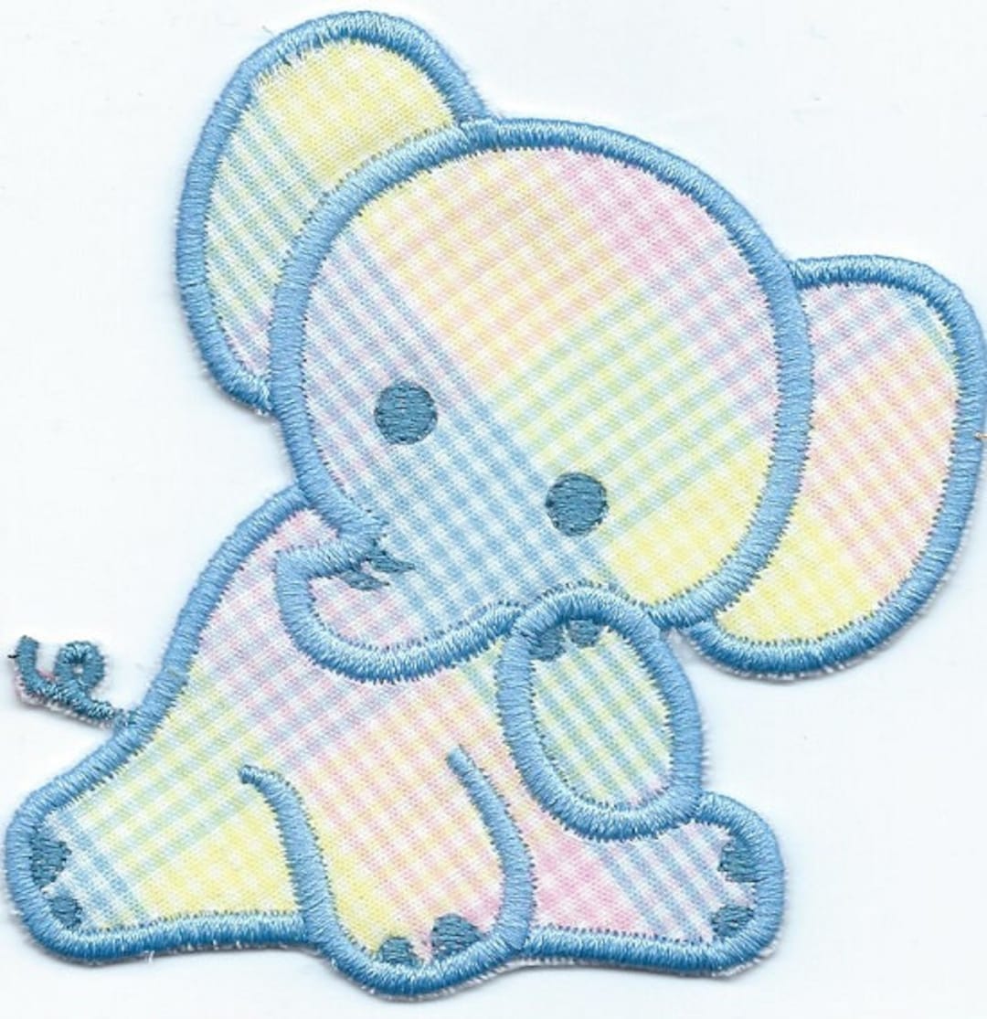 Iron-on BABY ELEPHANT Applique Patches Small Machine Embroidered - Etsy
