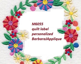 Machine Embroidered Personalized Quilt Label - Etsy