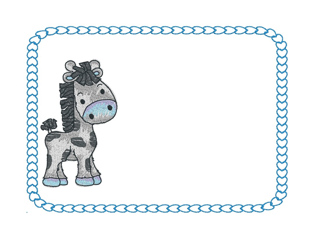 GIRAFFE LABEL Machine Embroidered - Etsy