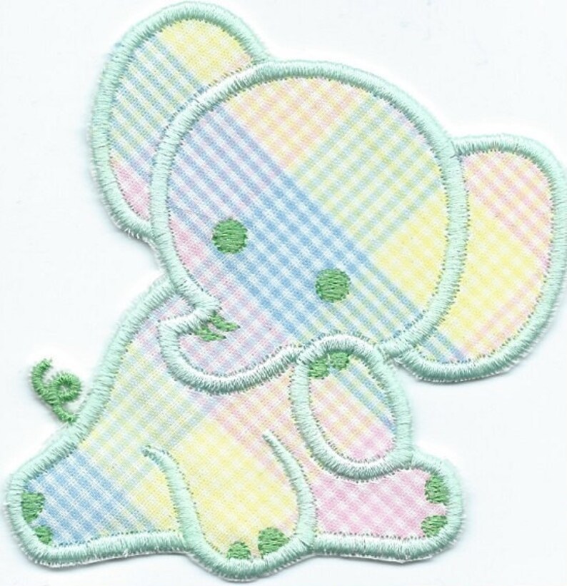 Iron-on BABY ELEPHANT Applique Patches Small Machine Embroidered - Etsy