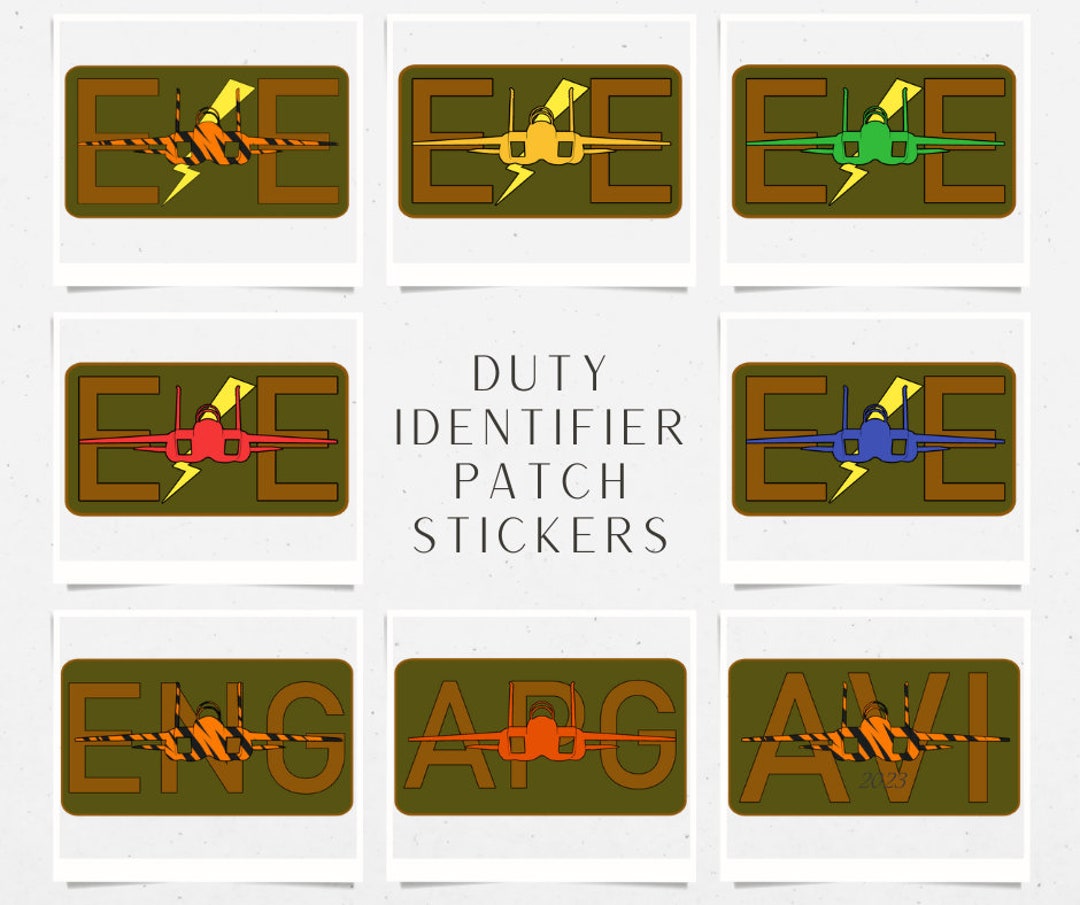 Duty Identifier Patch Stickers Pack of 5 - Etsy