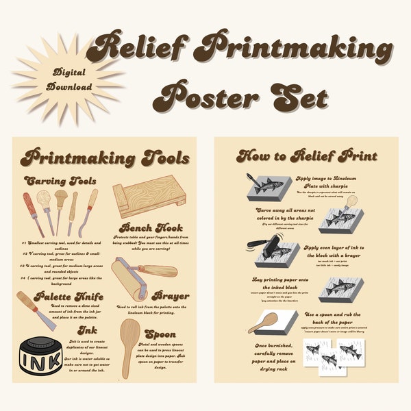 Relief Printmaking - Etsy