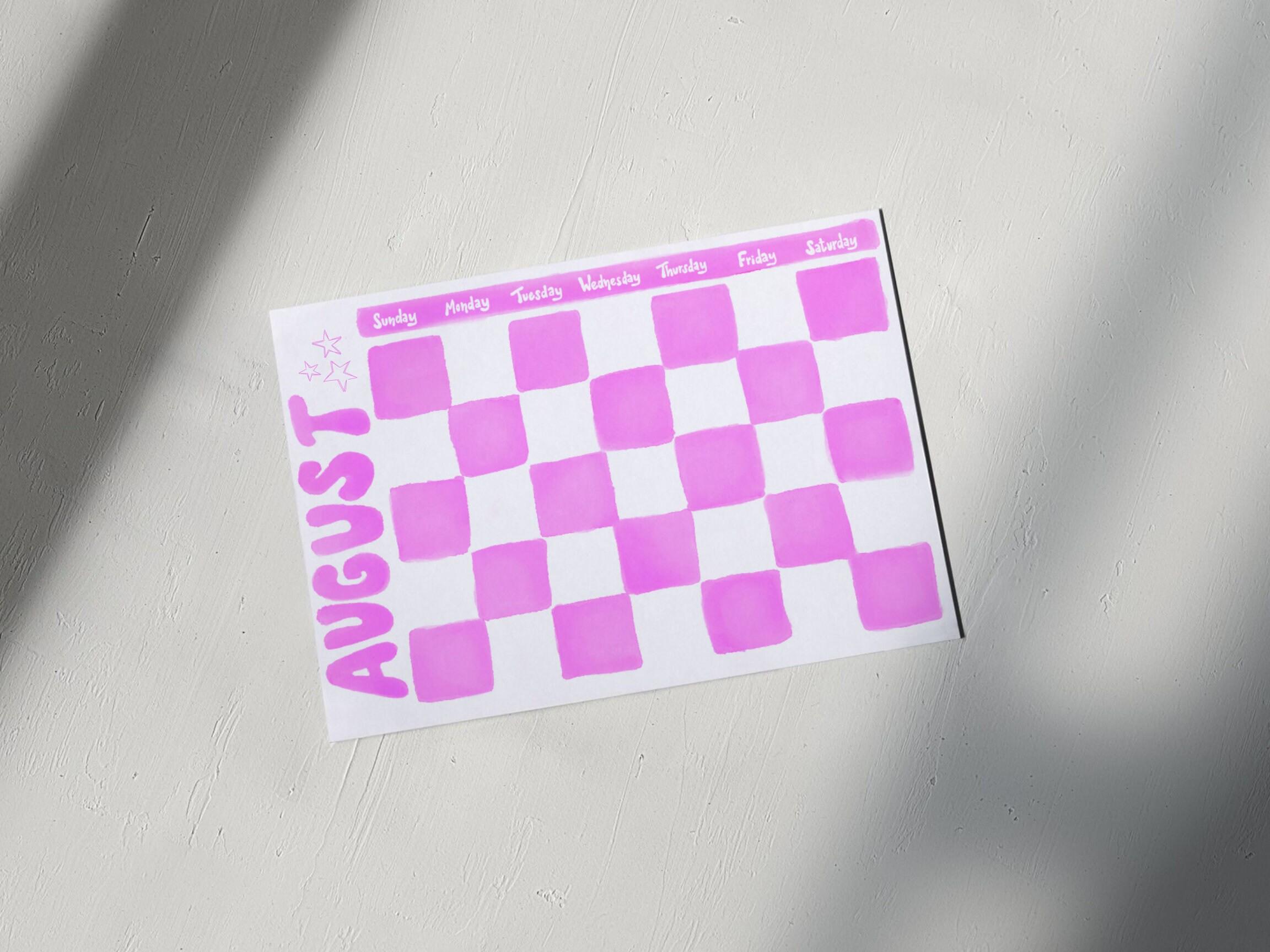 Printable Undated Monthly Calendar Set - Etsy