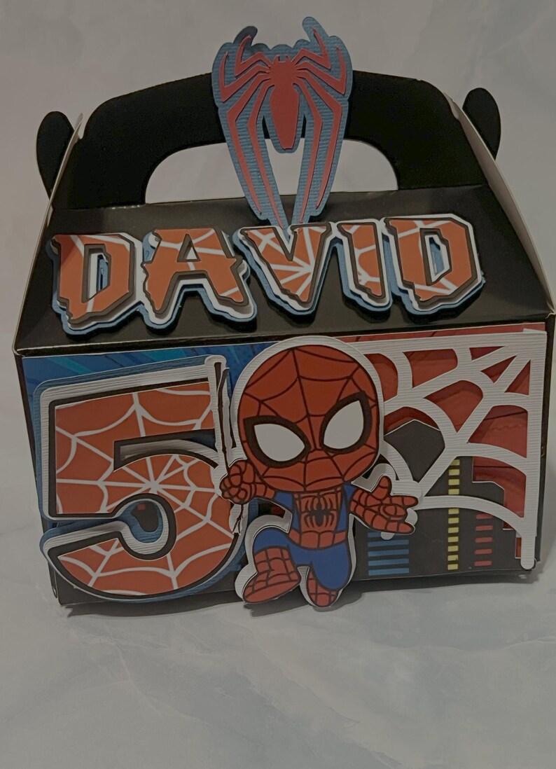 Spiderman Favor Box - Etsy