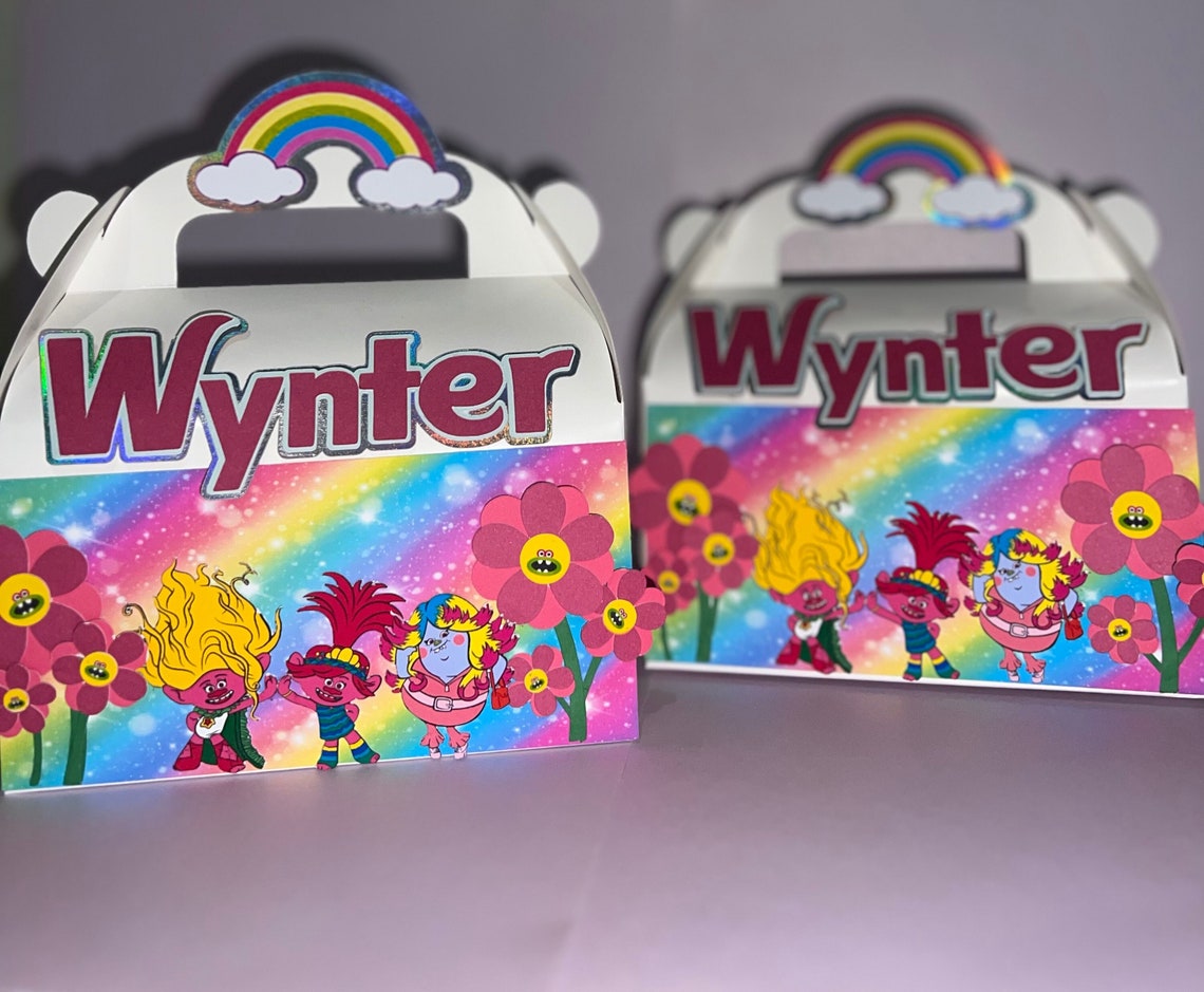 Trolls / Poppy and Friends Favor Box - Etsy