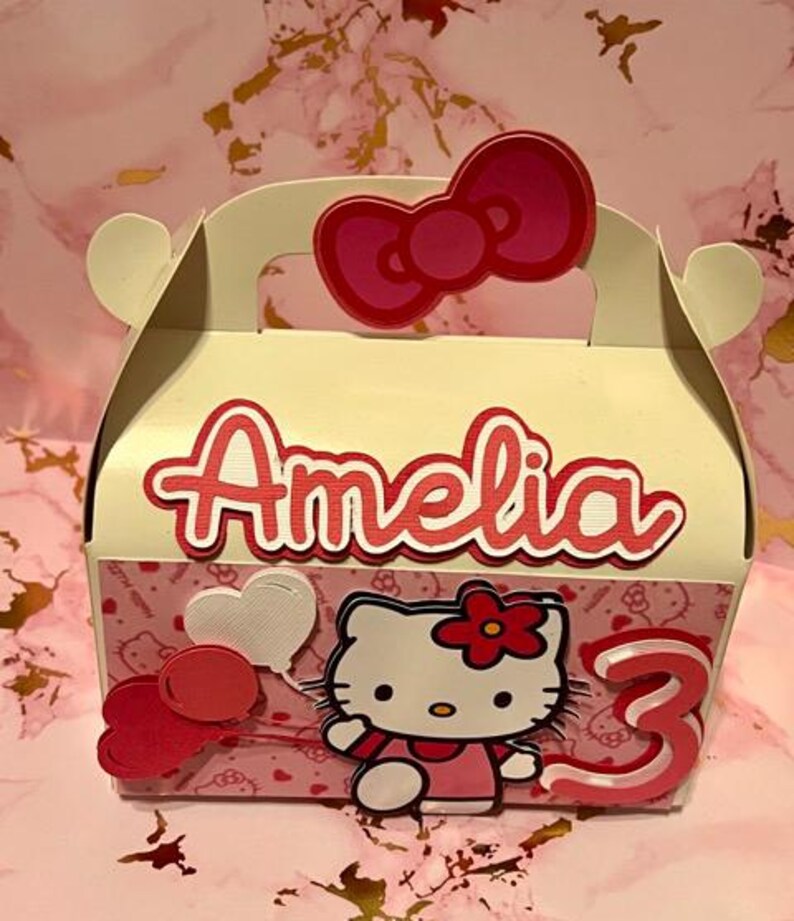Hello Kitty Party Favor Box - Etsy