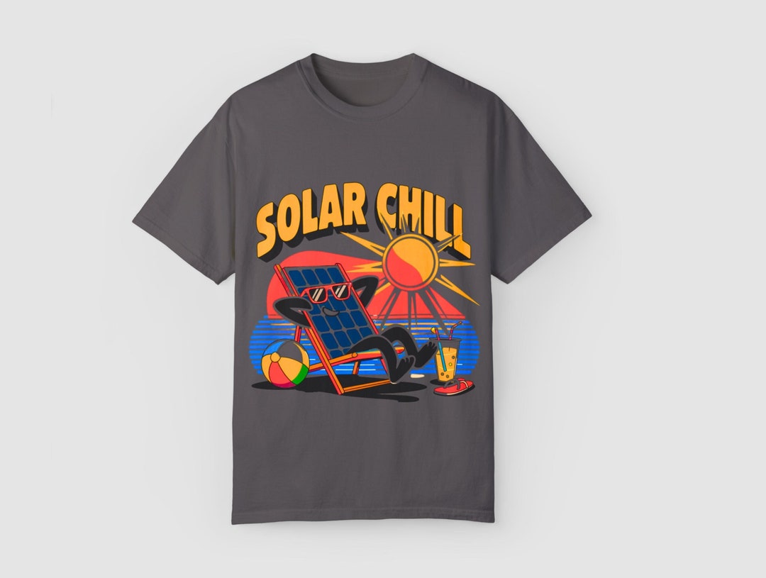 Solar Chill Shirt, Eco-friendly Solar Chill Beach T-shirt, Summer Solar ...