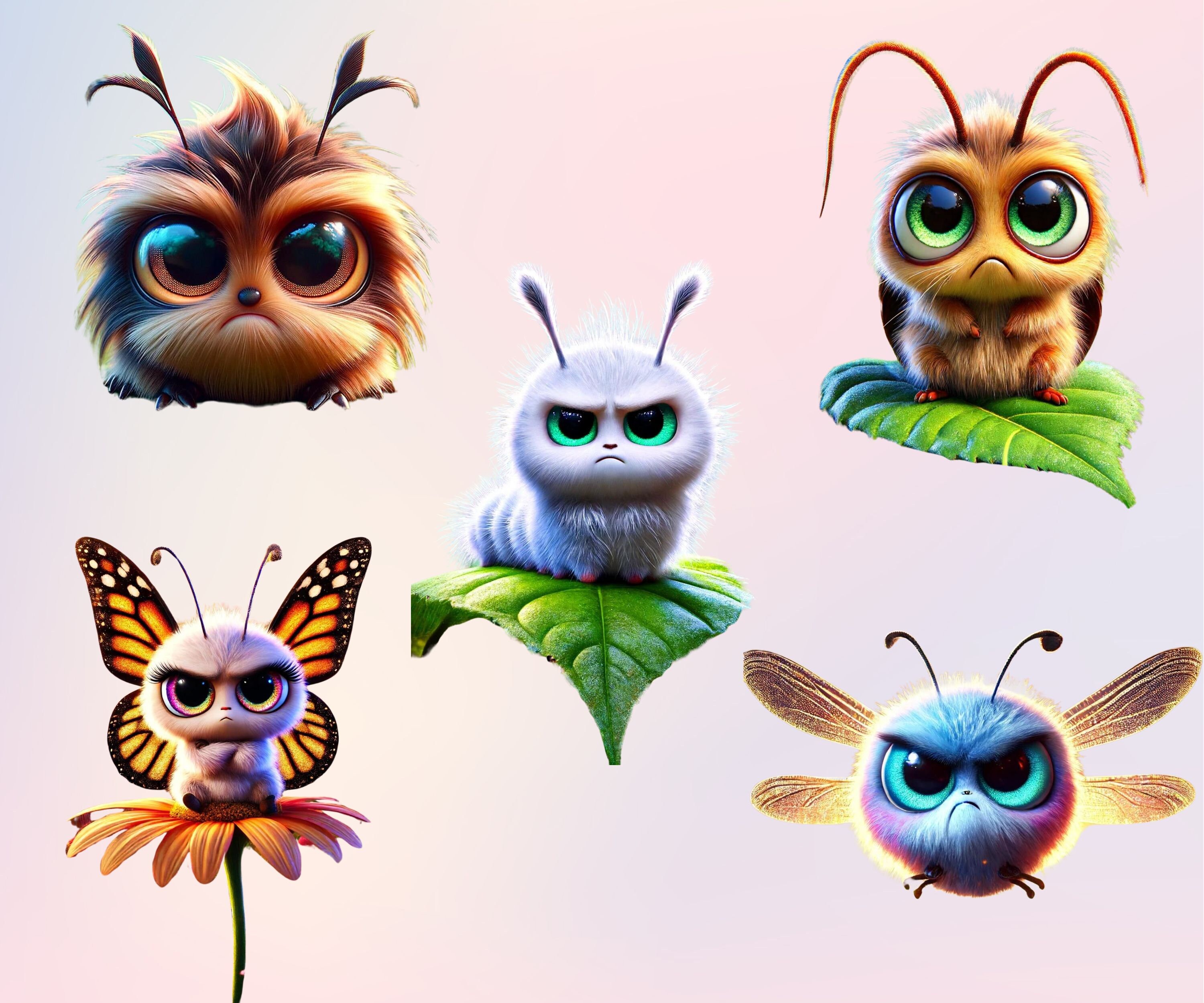 Angry Insect Clip Art Bundle Instant Download PNG, JPEG, Dragonfly, Ant ...