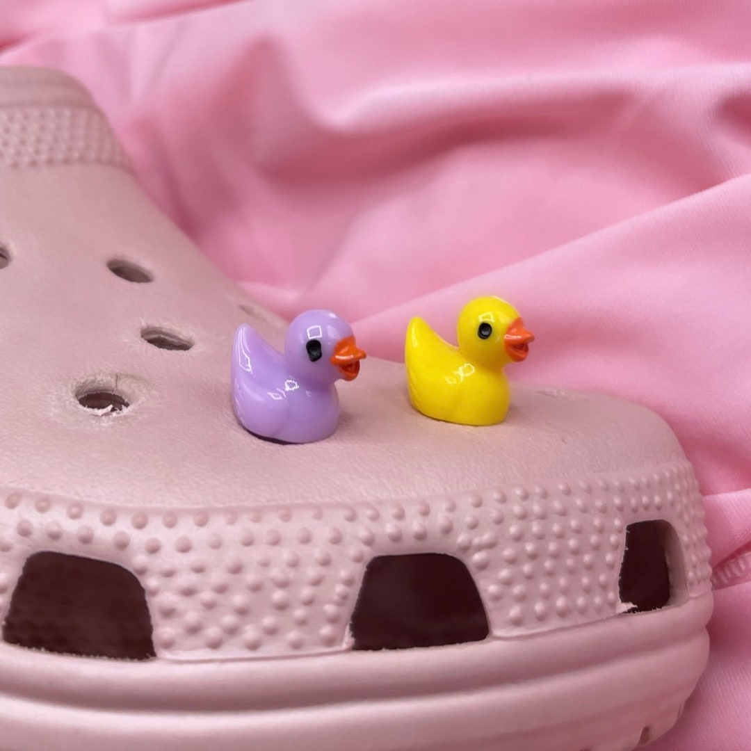 3d Rubber Duck Croc Charm Yellow Lilac Shoe Charms - Etsy