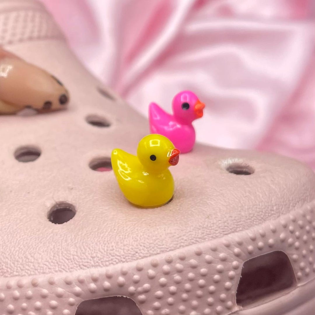 Resin Rubber Duck Croc Charm Yellow Pink Shoe Charms - Etsy