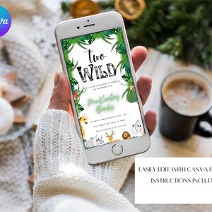 Two Wild Invite Template - Etsy