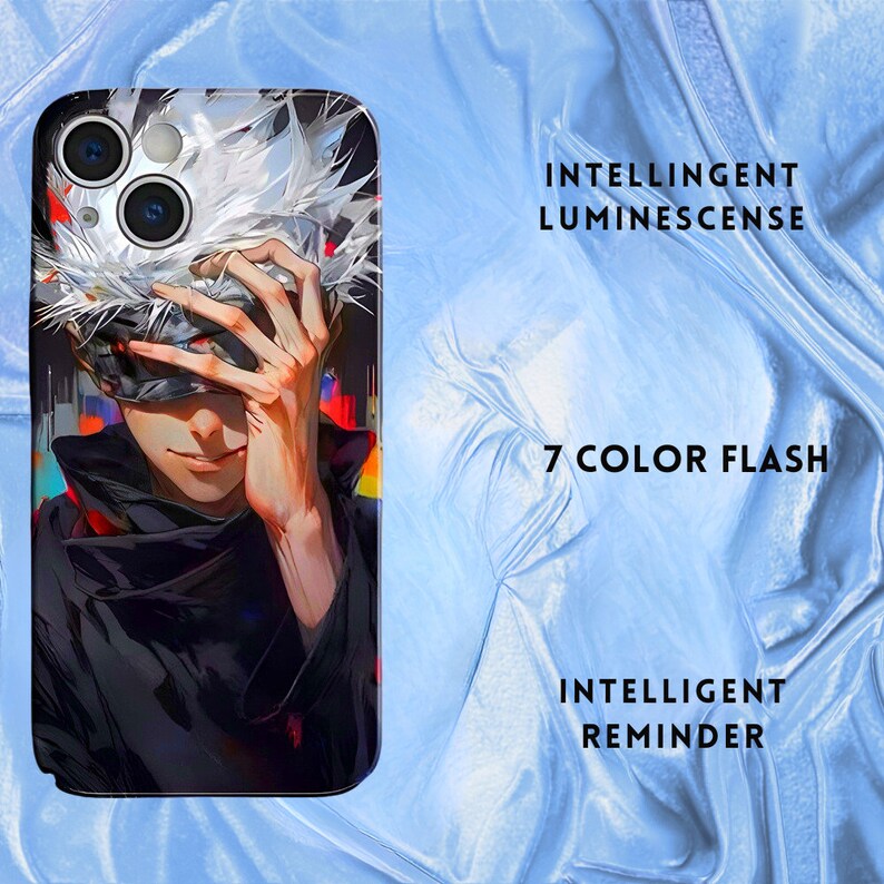 Anime Phone Case LED Phone Case, Glass Case, Jjk, Demon Slayer ...