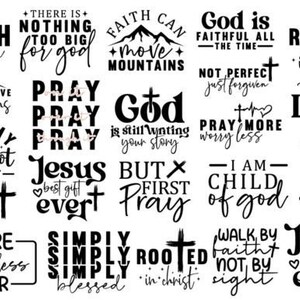 Faith SVG Bundle Cut Files Commercial Use Circuit Clip Art Bible Verse ...