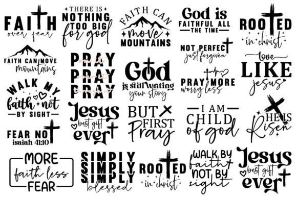 Faith SVG Bundle Cut Files Commercial Use Circuit Clip Art Bible Verse ...