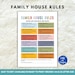 Editable Family House Rules Chart, Household Agreement, Family Values ...