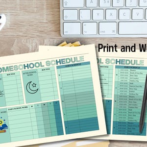 Kids Homeschool Schedule, Kids Homeschool Planner, Homeschool Daily ...