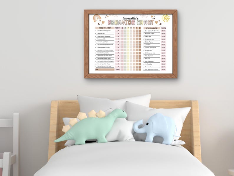 Behavior Reward Chart, Good Behavior Chart for Kids, Behavior Tracker ...