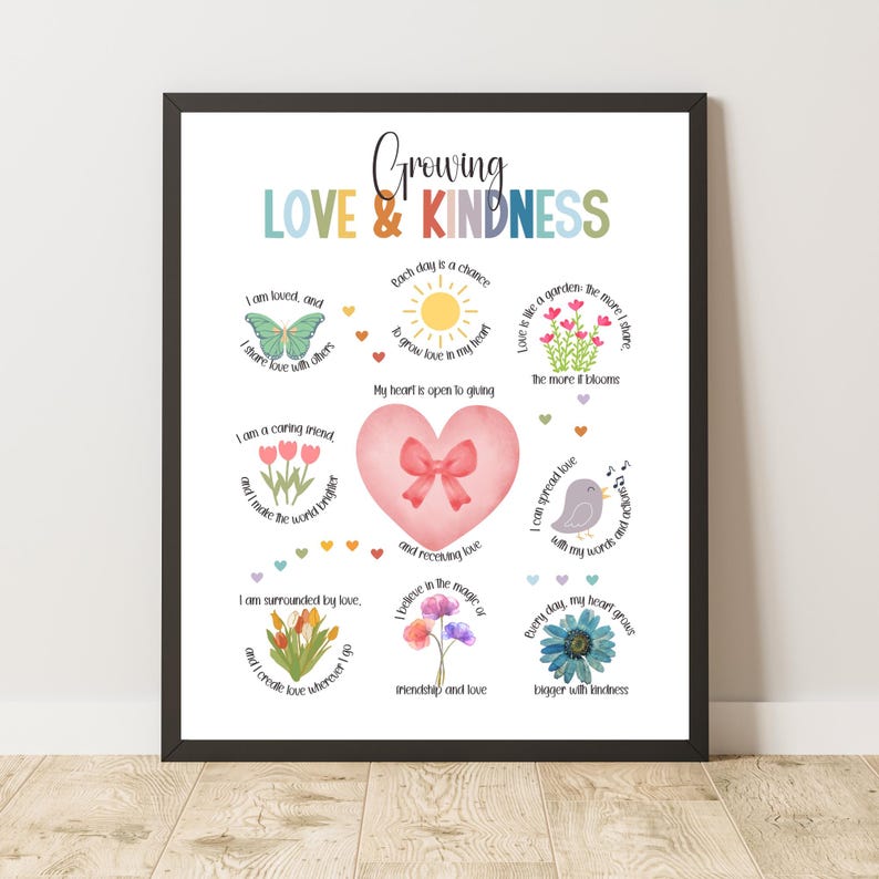 Love & Kindness Printable Poster, Homeschool Classroom Decoration ...