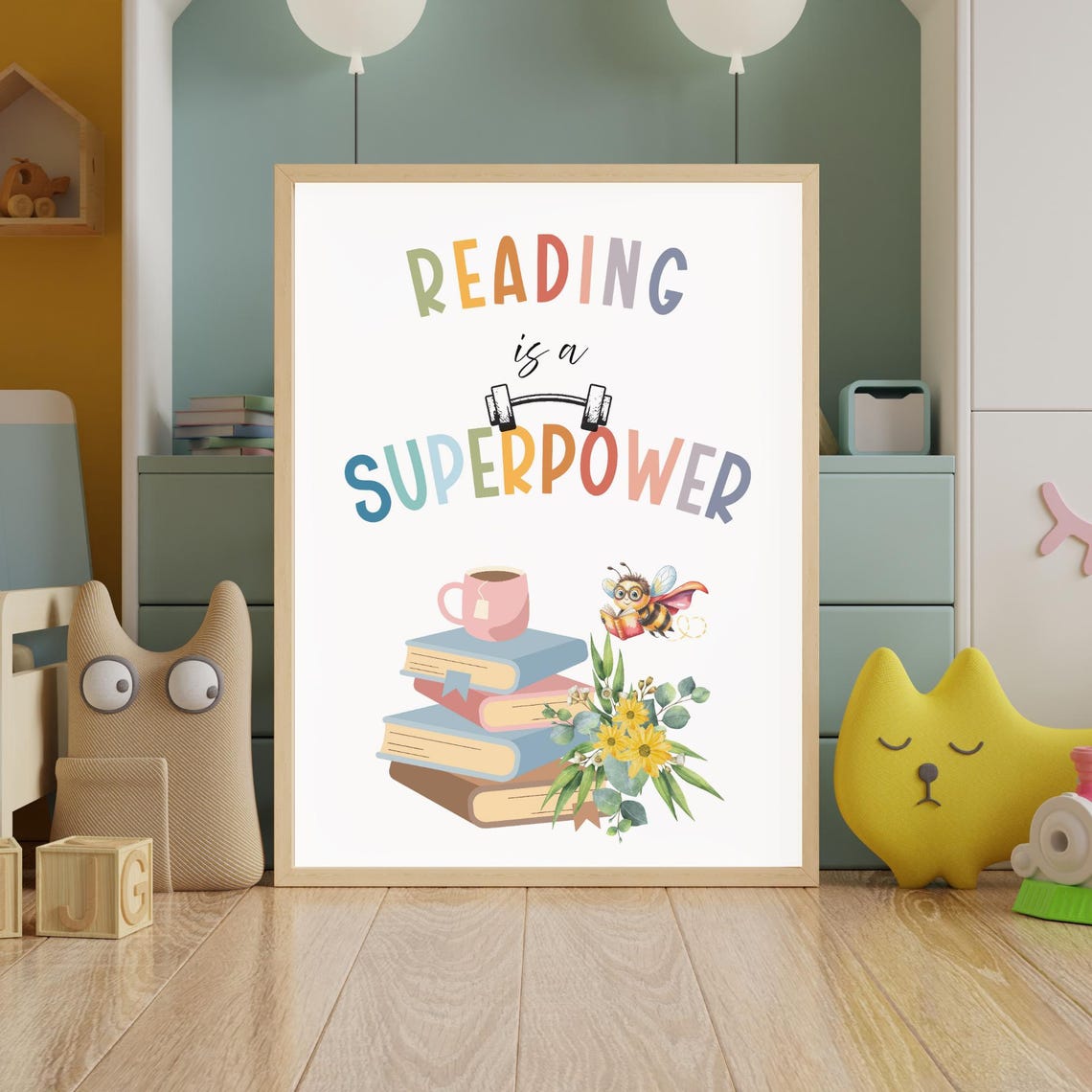 Reading is a Superpower Printable Poster, Reading Corner Poster ...