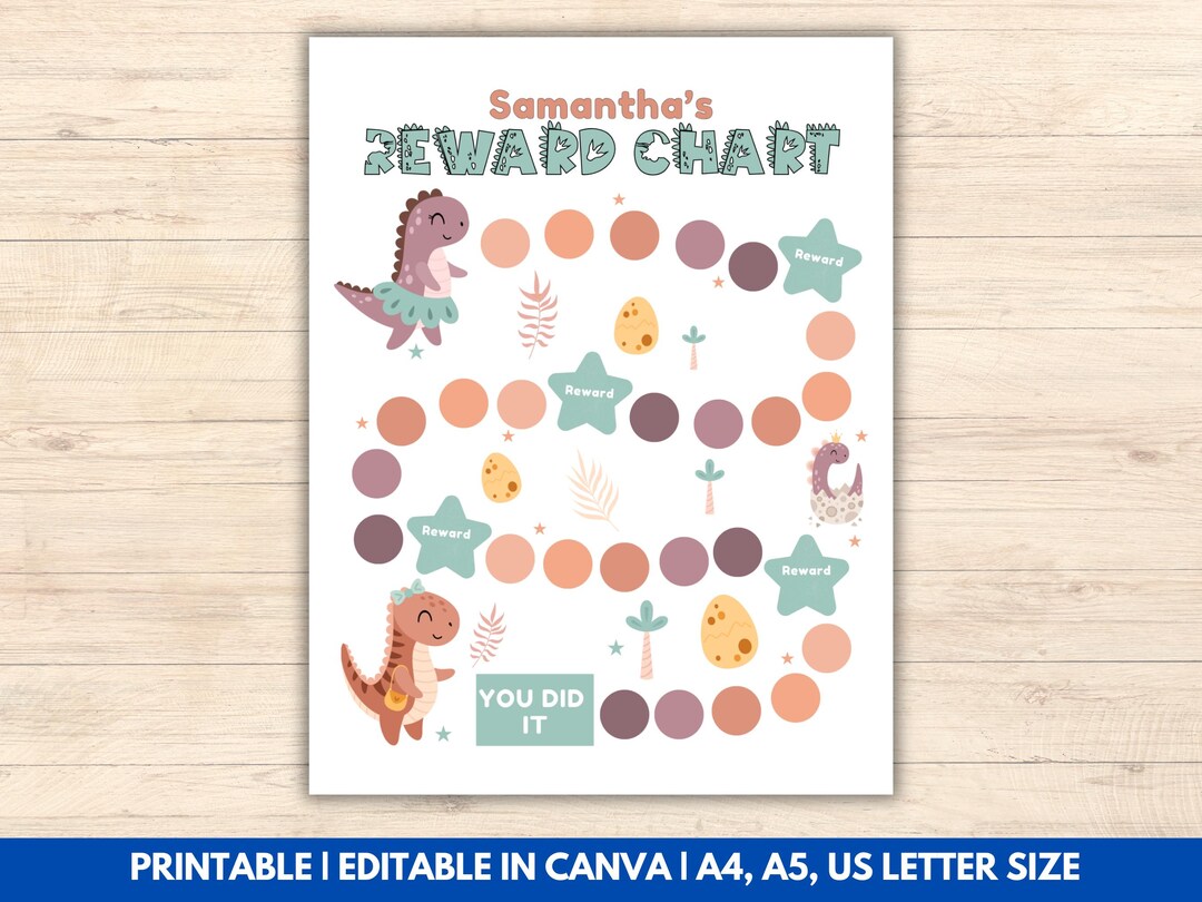 Reward Chart, Reward Tracker, Potty Training Chart for Toddlers, Kids ...