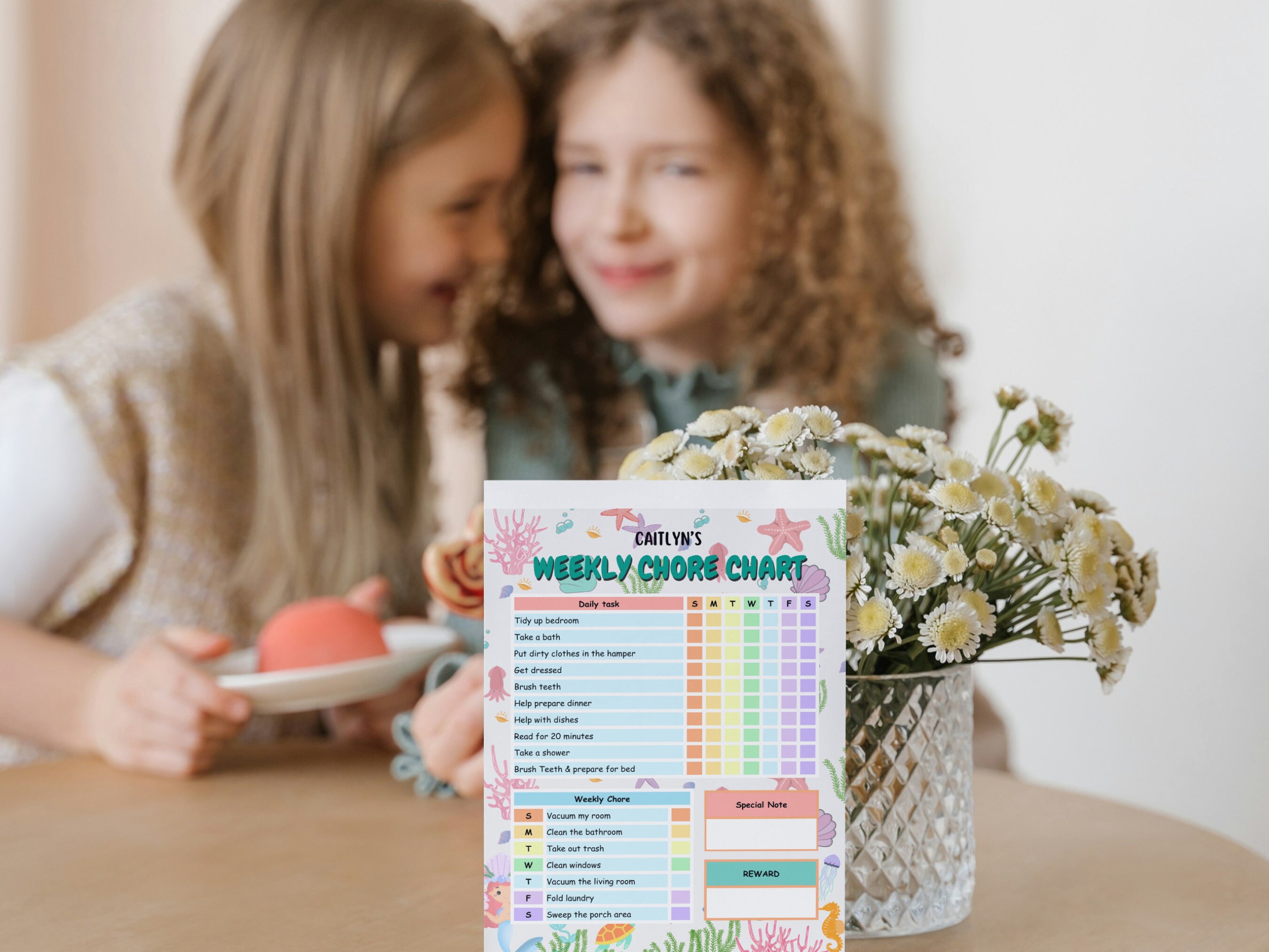 Kids Task Chart Task Chart Chore Chart Printable Editable Chore Chart ...