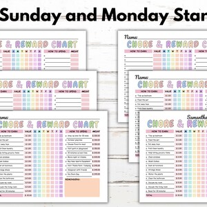 Editable Kids Chore Chart & Reward Bucks: Responsibility System ...