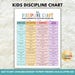 Editable Kids Discipline Chart, Good Behavior Chart, Behavior ...