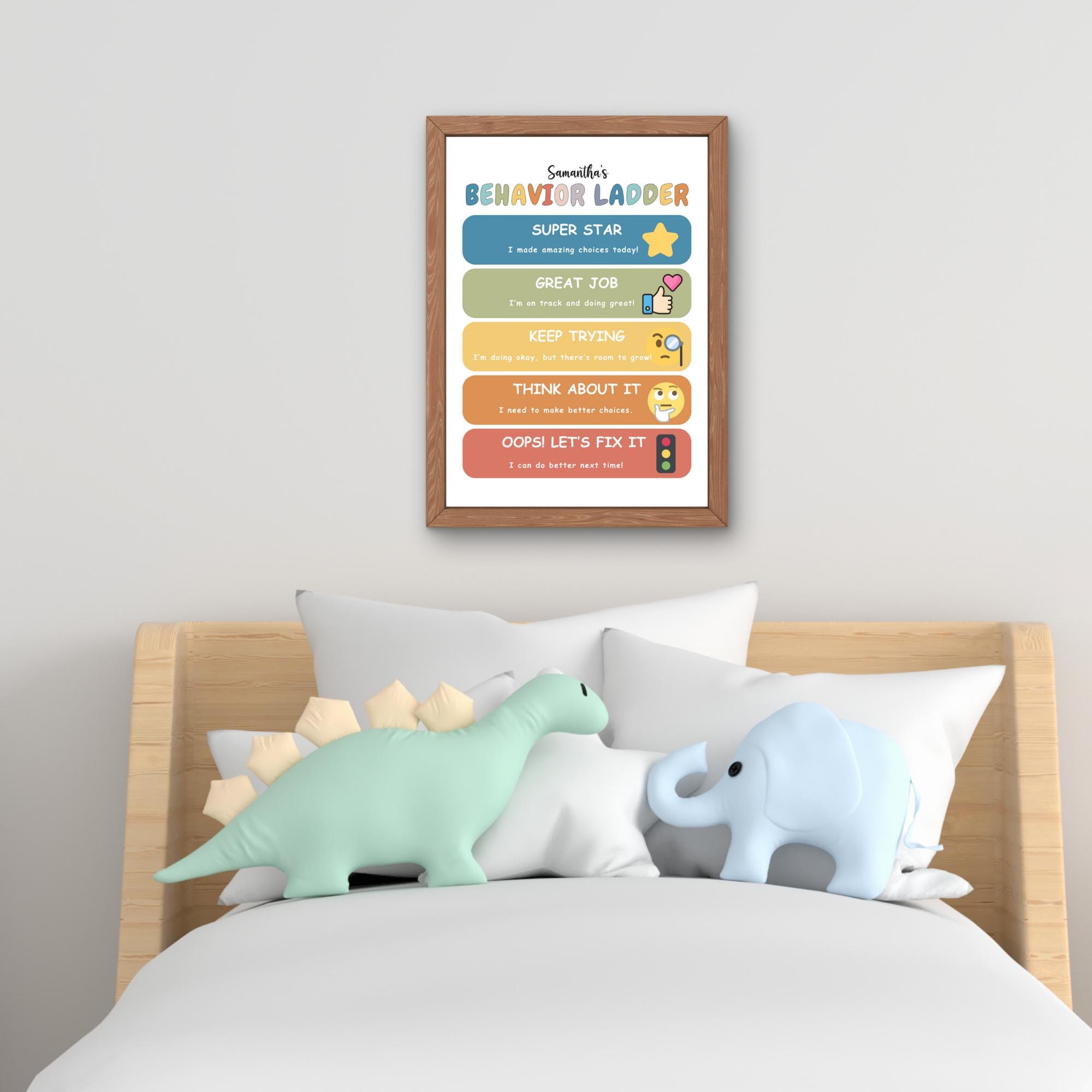 Kids Behavior Ladder, Behavior Chart for Toddlers, Homeschool Behavior ...