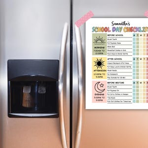 Daily Checklist for Kids, School Day Routine, Kids Before Schoolday ...