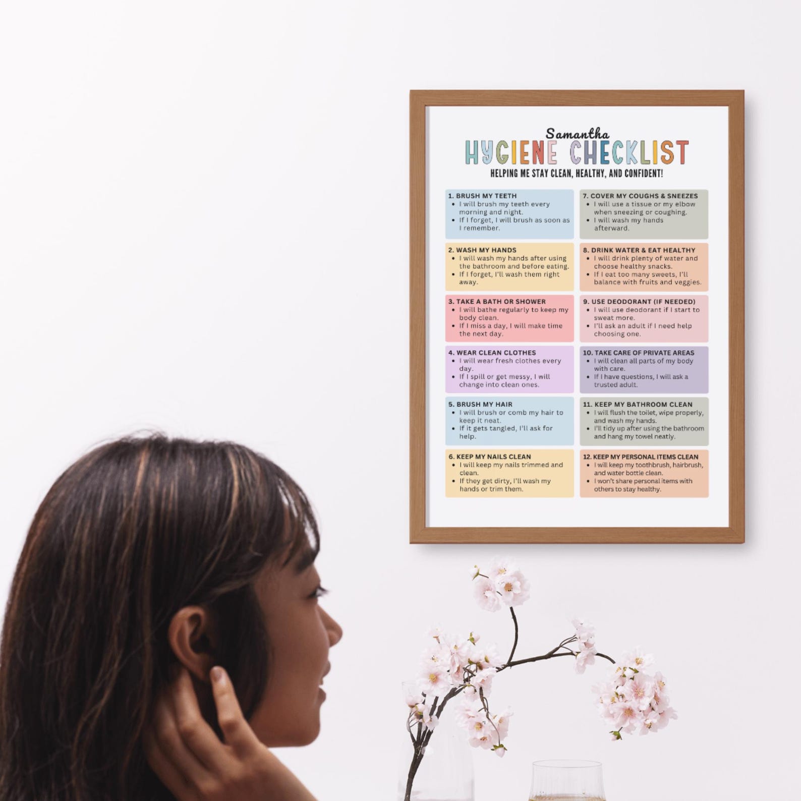 Kids Hygiene Checklist, Hygiene Chart for Kids, Kids Personal Care ...