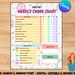 Unicorn Kids Task Chart Kids Chore Chart Printable Editable Chore Chart ...