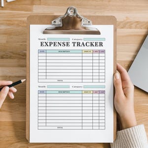 Editable Monthly Expense Tracker, Printable Expense Checklist, Expense ...