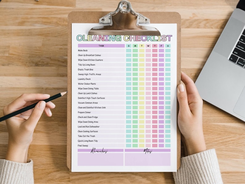 Editable ADHD Cleaning Bundle, Cleaning Schedule, Cleaning Checklist ...