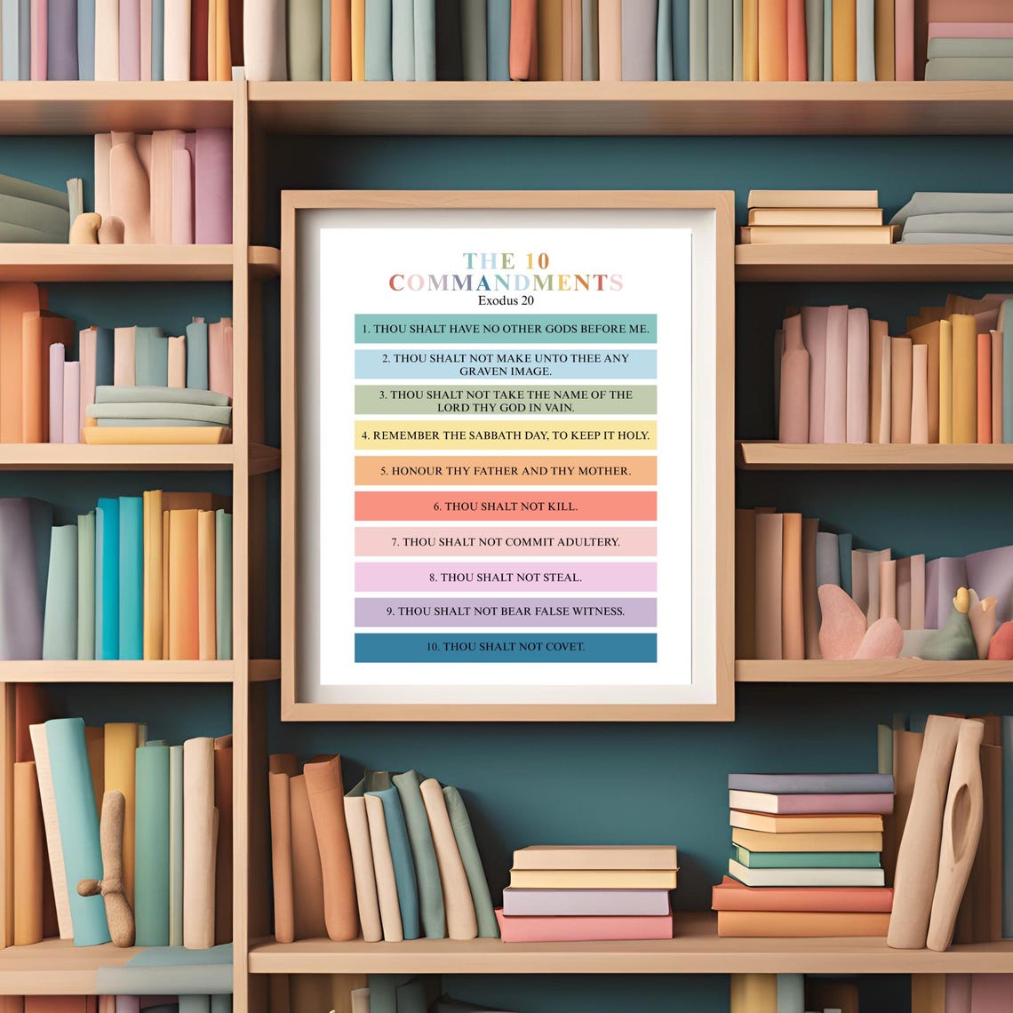 The 10 Commandments Printable Poster, Religious Poster, Classroom ...