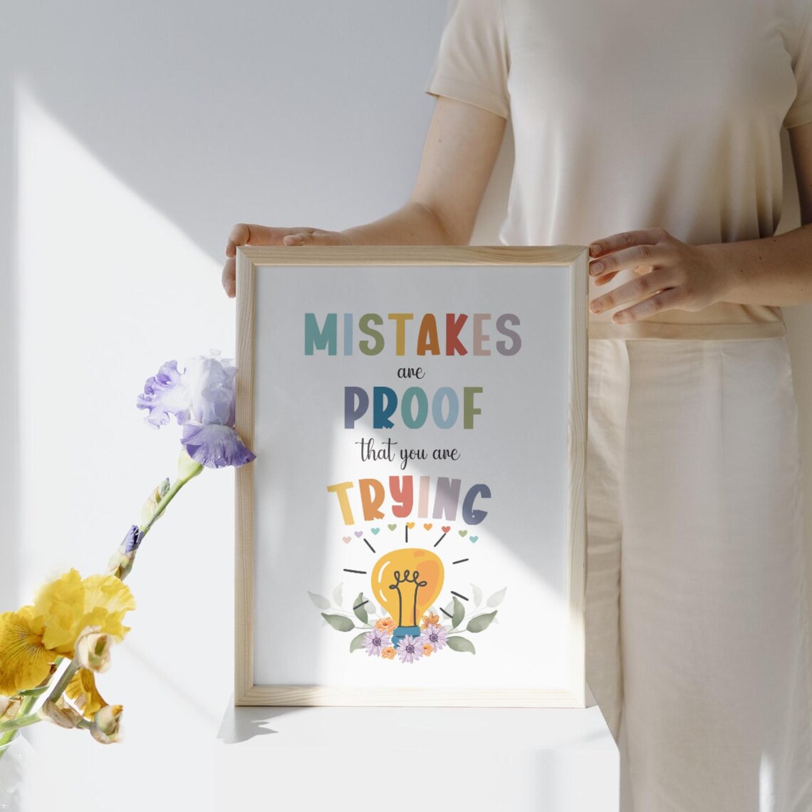 Mistakes Are Proof That You Are Trying Poster, Growth Mindset Poster ...