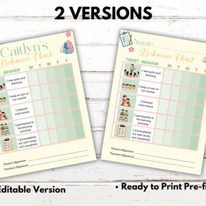 Visual Behavior Chart, Homeschool Behavior Chart for Kids, Kids ...