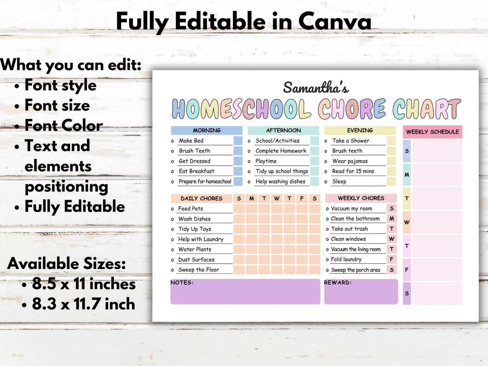 Homeschool Chore Chart, Homeschool Routine for Kids, Homeschool ...
