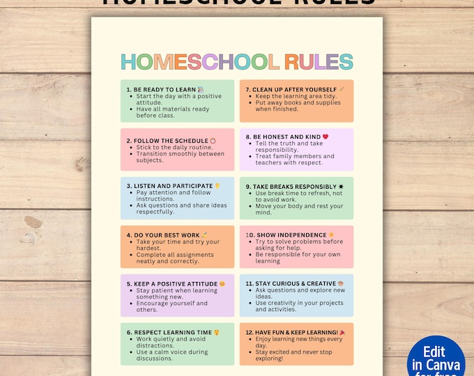 Boho Homeschool Motto Poster - Inspirational Mission Statement for ...