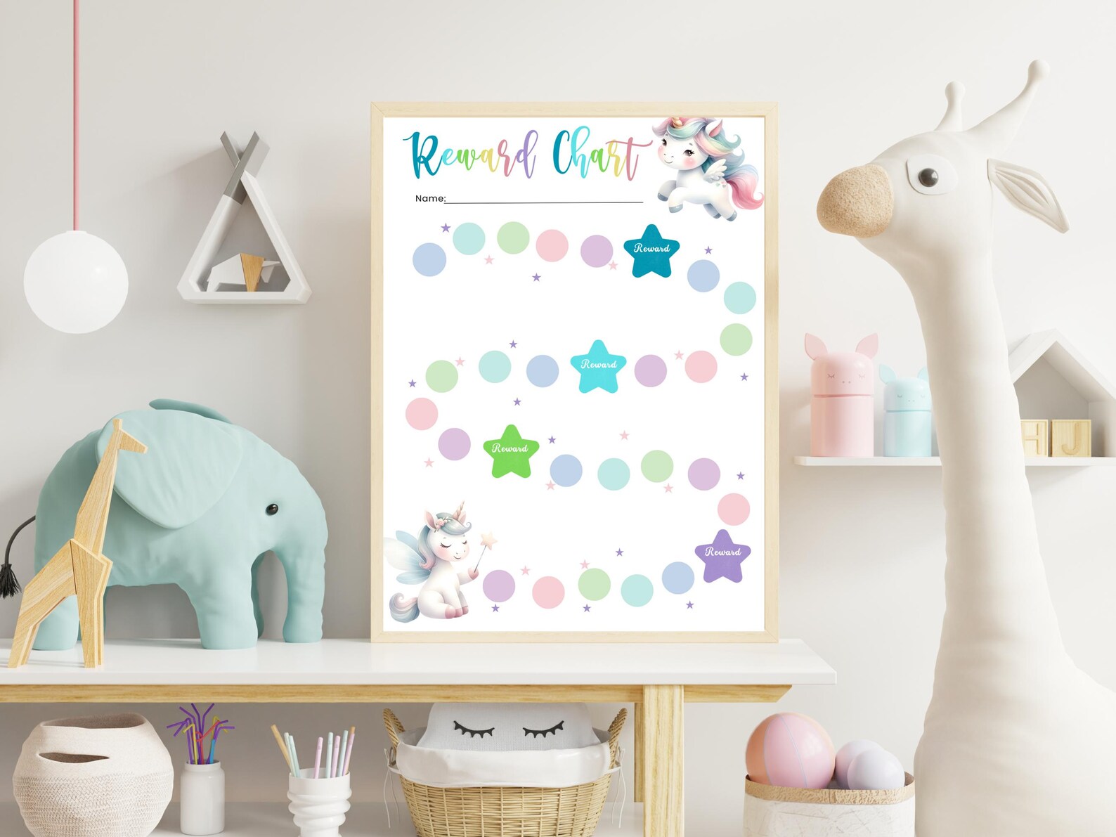 Printable Kids Reward Chart: Potty Training, Behavior Tracker (digital ...