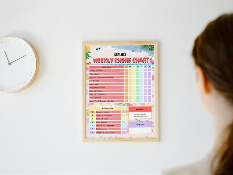 Kids Chorechart Bundle Responsibility Chart, Weekly Chore Chart ...