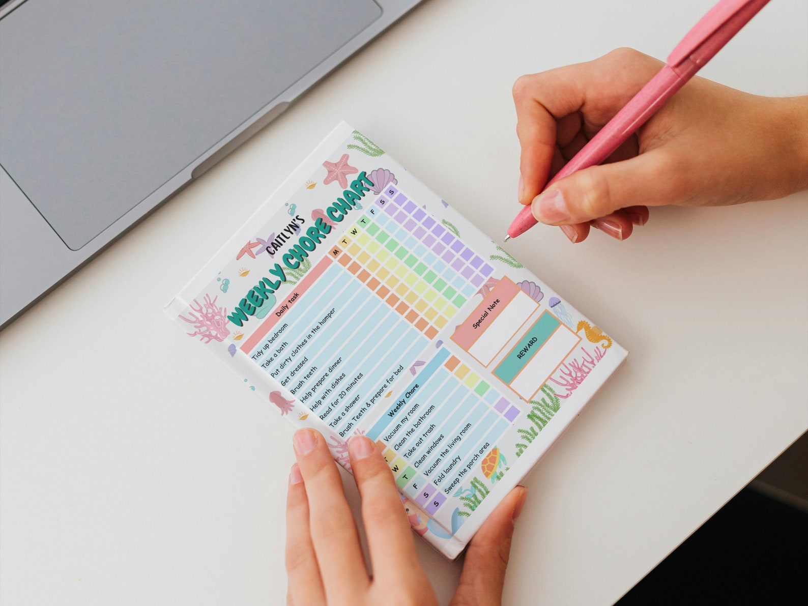 Kids Task Chart Task Chart Chore Chart Printable Editable Chore Chart ...